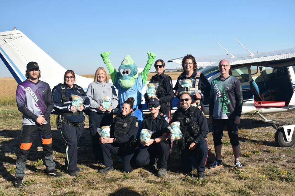 Macklin EMS raises $14K with skydive for Teddy Bears Anonymous - WestCentralOnline: West Central ...